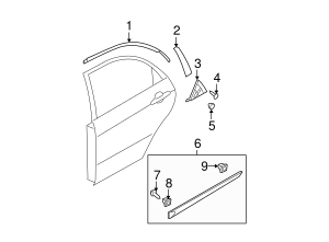 87756-2F010 - Body Side Molding Clip 2004-2024 Kia | Kia.Parts Store