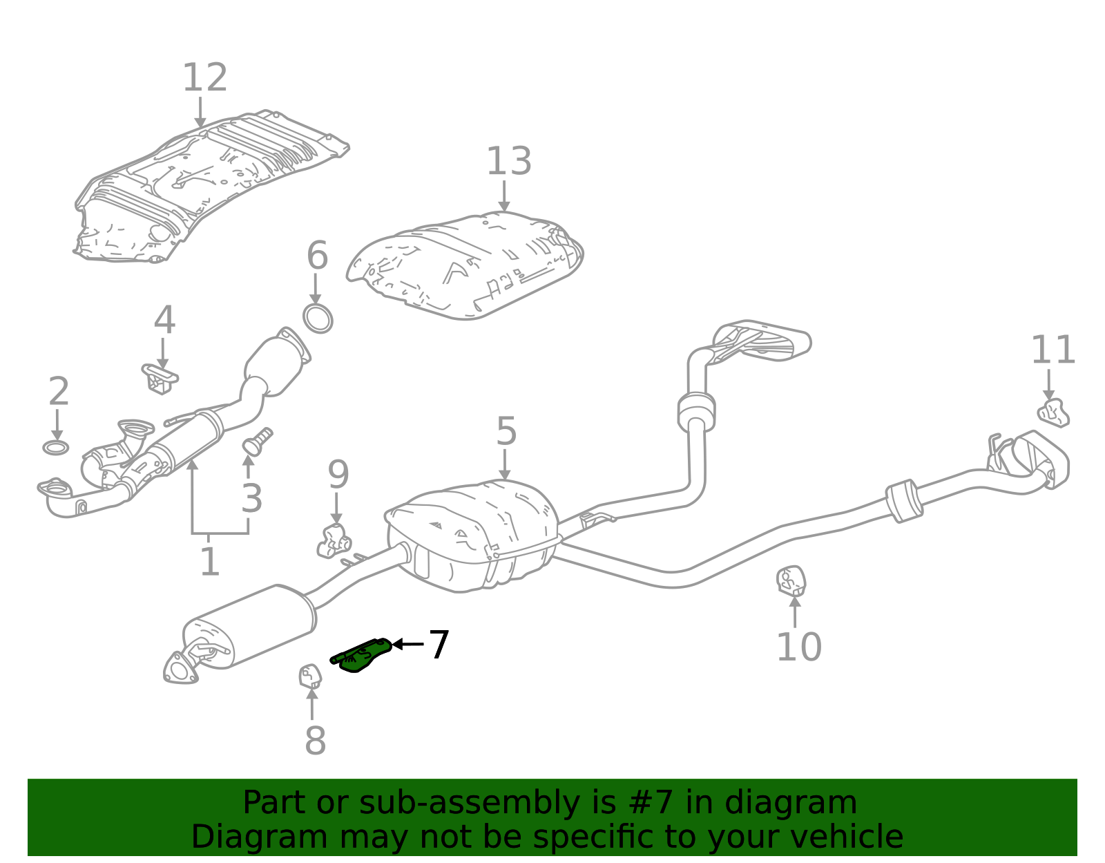 2022-2025 Acura MDX Muffler & Pipe Bracket 18282-TYA-A00 | Acura ...