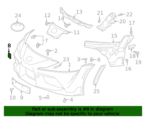 90118-WA396 - Tow Eye Cap - 2020-2021 Toyota GR Supra | OEM Genuine ...