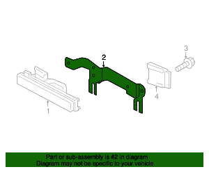 2013-2018 Mercedes-Benz Daytime Running Light Bracket 463-884-09-15-64 ...