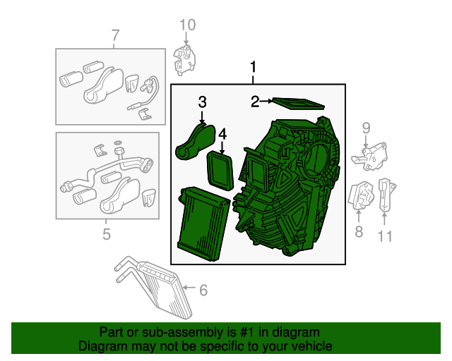 80225-SHJ-A03 - Evaporator Assembly 2007-2010 Honda Odyssey | Honda ...