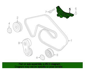 Genuine A/C Drive Belt Idler Pulley Bracket for 2010-2024 Land Rover ...