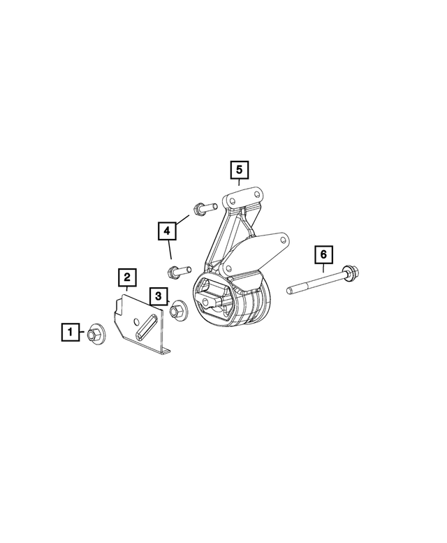 OEM Mopar Engine Mount Insulator, Right Side For 2019-2025 Ram 1500 ...