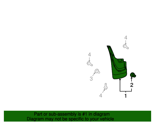 Toyota 2008-2015 Toyota Land Cruiser Mud Guard 76625-60240 | Toyota Parts