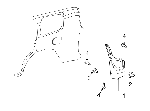 2008-2015 Toyota Land Cruiser Mud Guard 76626-60240 | Toyota Parts