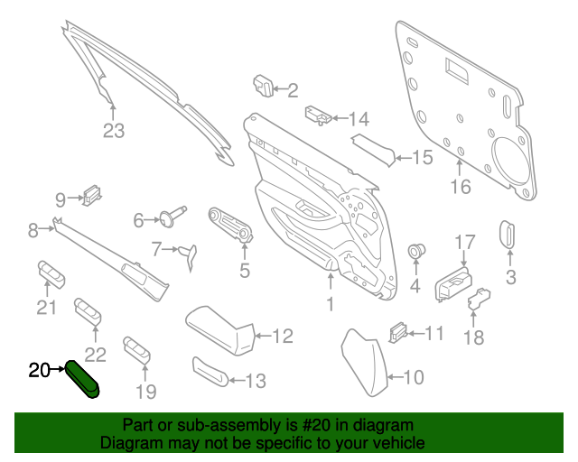 2018-2023 Porsche Window Switch 971-959-858-G-HUO | Sunset Porsche Parts