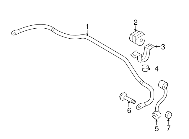 2008-2020 Nissan Stabilizer Link Bolt 54459-EN10A | TascaParts.com