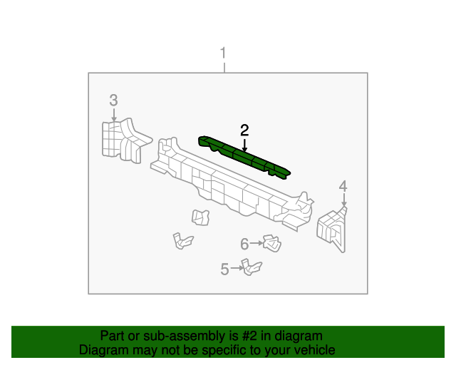 66118-SCV-A00ZZ - Upper Beam 2003-2008 Honda Element | Honda Parts Online