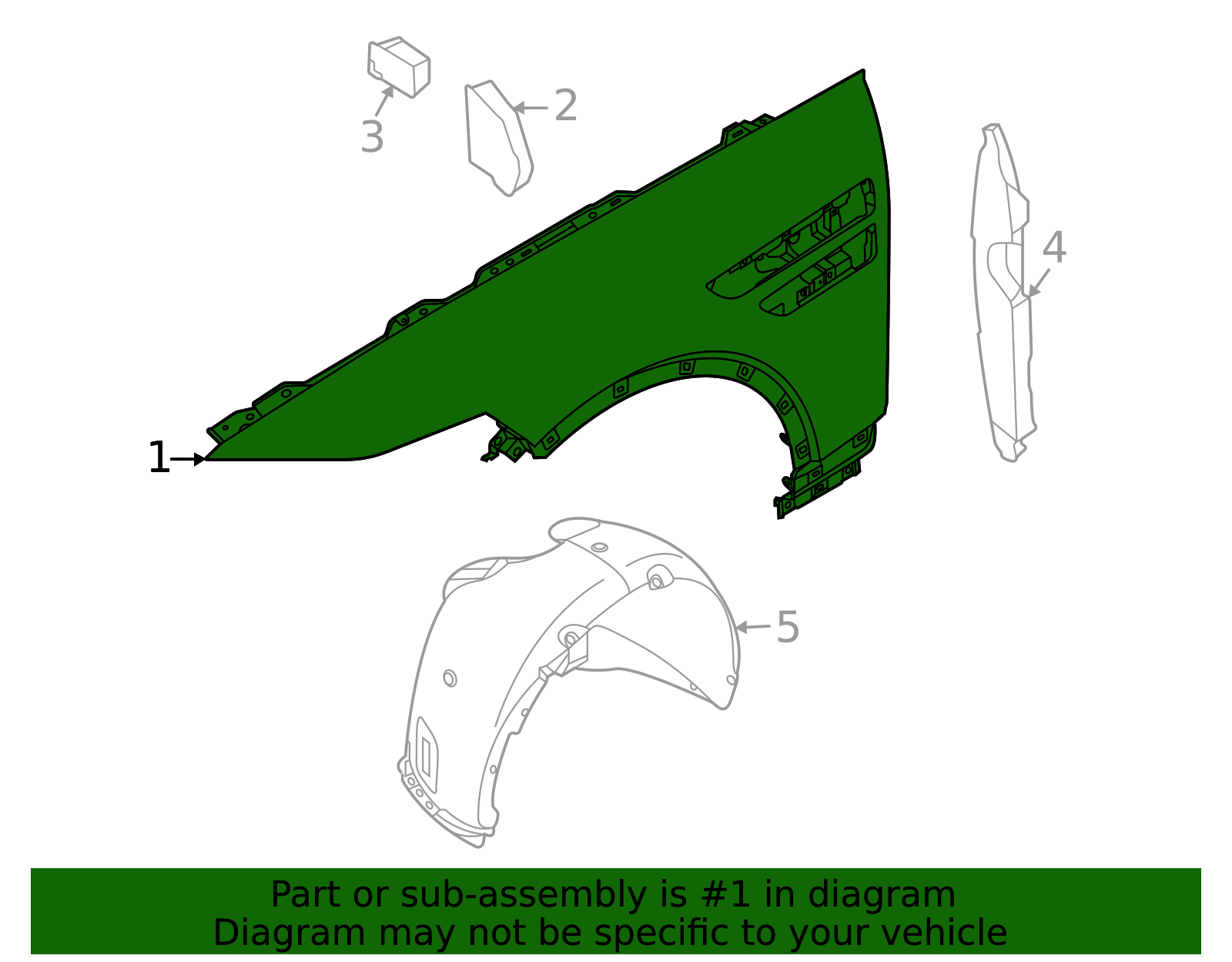 2021-2025 Genesis GV80 Fender 66310-T6000 | Hyundai Wholesale Direct