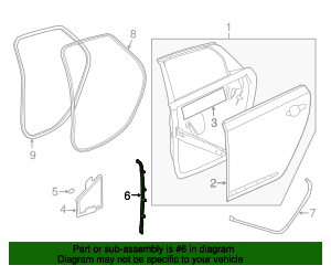 2013-2019 Cadillac XTS Passenger Side Rear Door Front Auxiliary ...