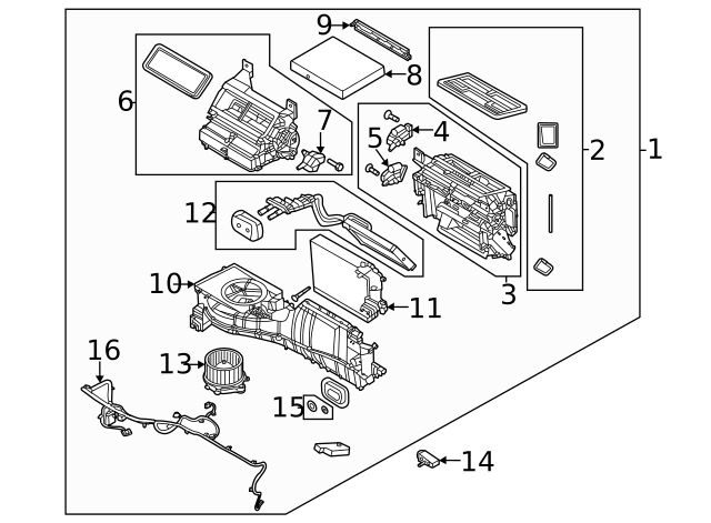 2021 Ford Bronco AC & Heater Assembly MB3Z-19B555-ZA | OEM Parts Online