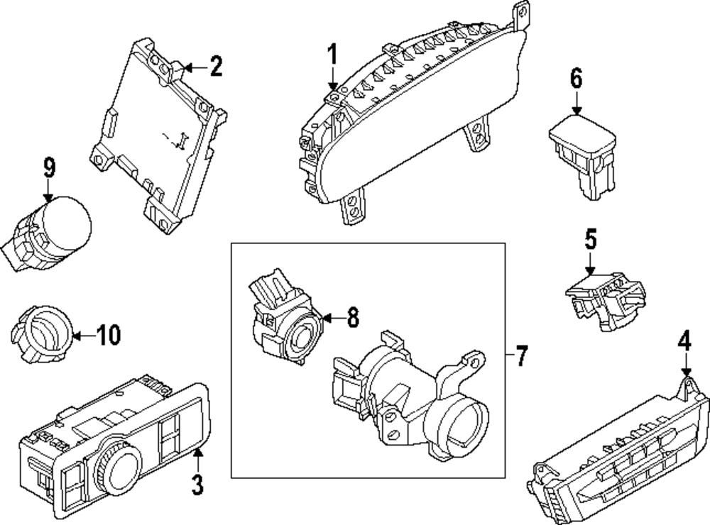 2024-2025 Ford Explorer Headlight Switch LB5Z-11654-RC | OEM Parts Online