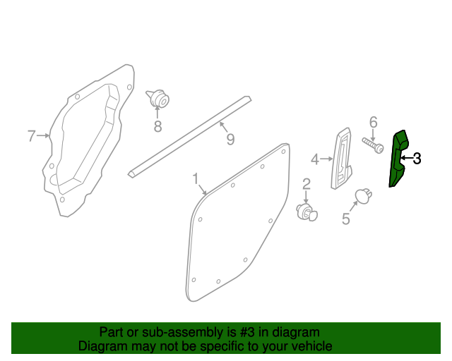 2014-2018 Ford Transit Connect Handle Bezel - Passenger Side (RH) DT1Z ...