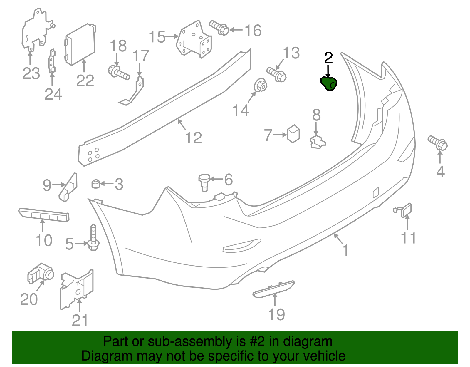 2003-2020 Infiniti Bumper Cover Grommet 63846-5V000 | Faulkner Infiniti ...
