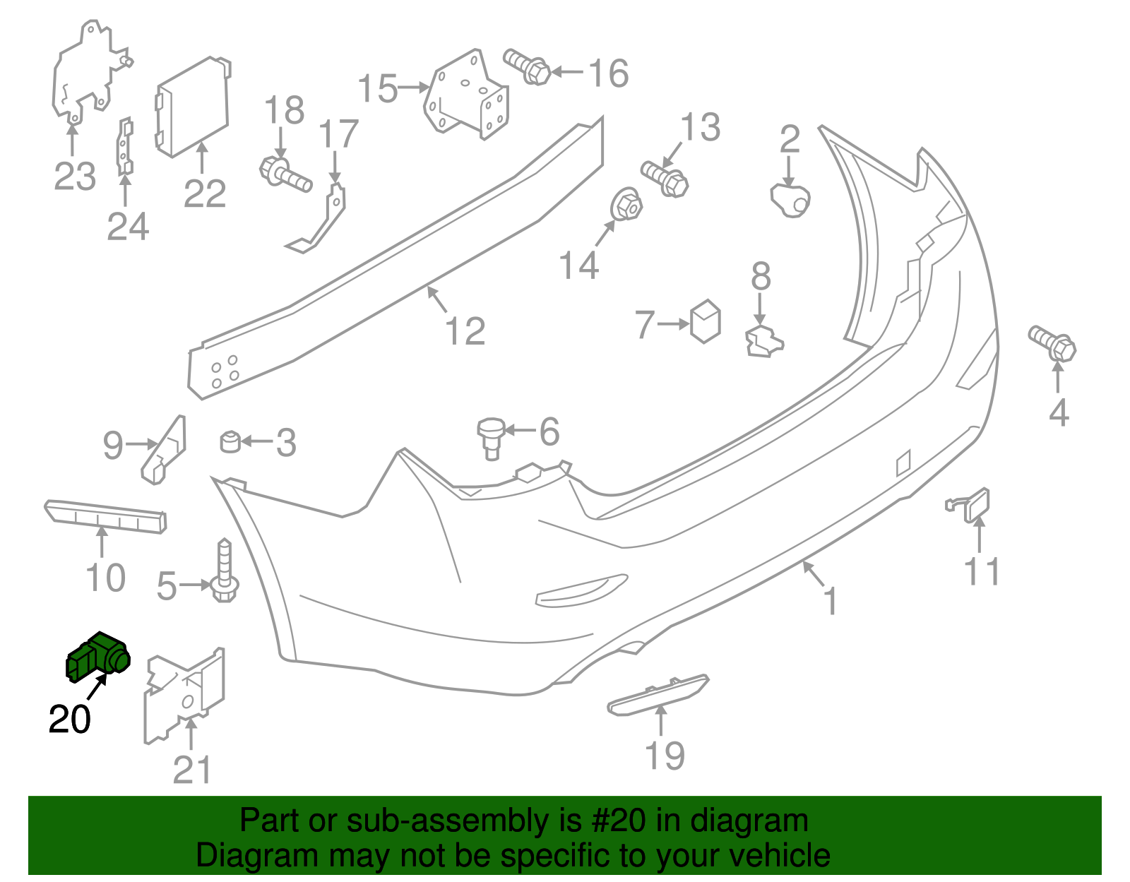 28438-4HK1A - Parking Aid Sensor 2016-2020 Infiniti | AutoNation Parts