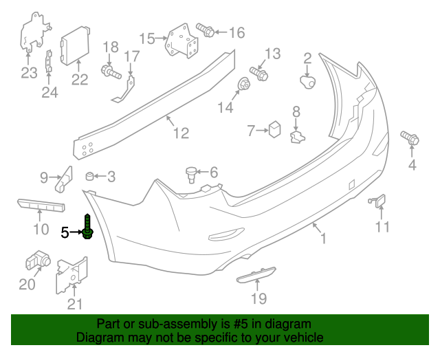 08566-6205A - Bumper Cover Screw 1999-2020 Infiniti | Infiniti ...
