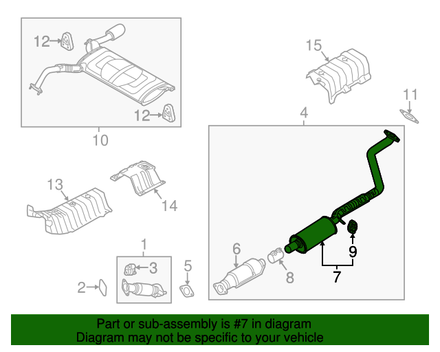 28650-A7350 - Center Muffler 2013-2018 Kia | Kia.Parts Store