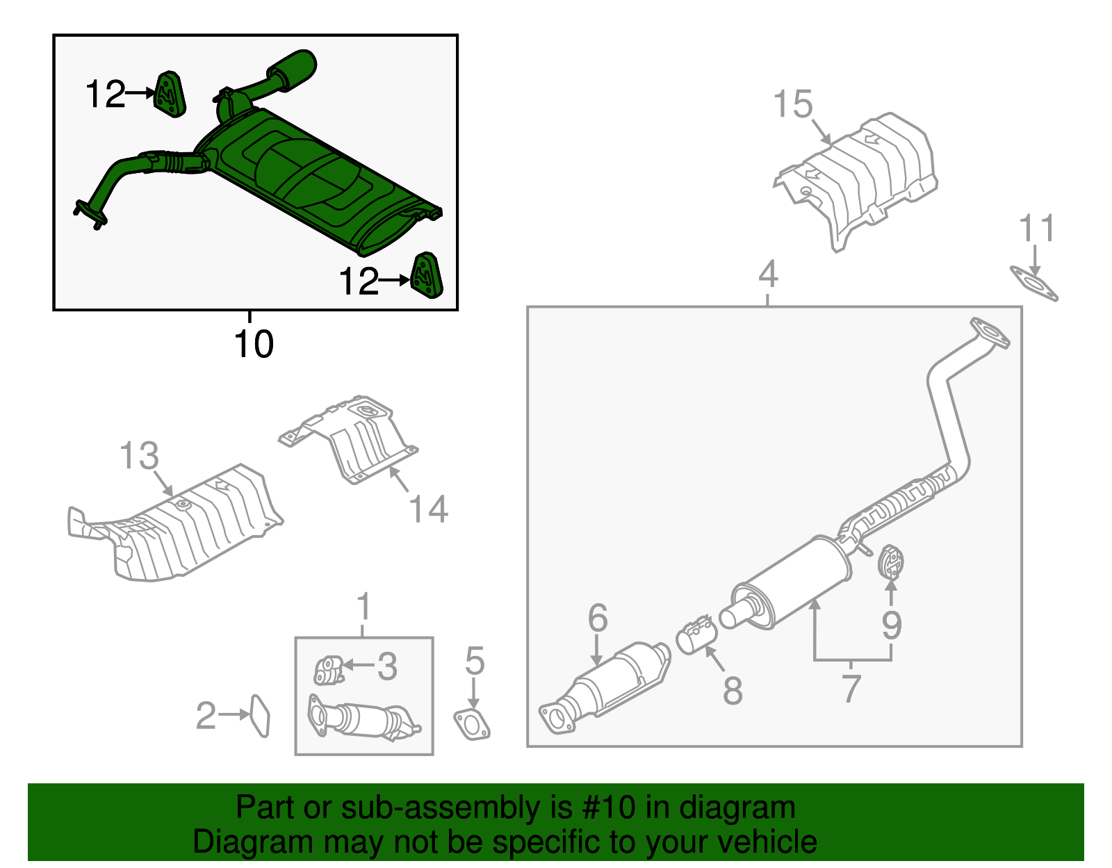 28710-A7860 - Rear Muffler 2013-2018 Kia | Kia.Parts Store