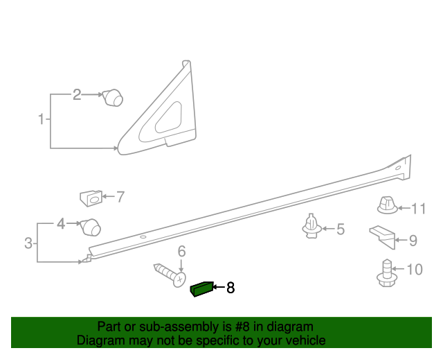 75857-0E010 - Rocker Molding Cover 2016-2024 Lexus | Longo Lexus Parts