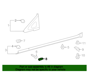 75857-0E010 - Rocker Molding Cover 2016-2025 Lexus | Longo Lexus Parts