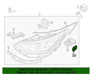 Genuine OEM Pad Part# 92125-L0250 Fits 2020-2022 Hyundai Sonata: Up To ...