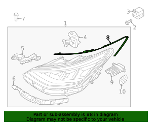 Genuine Molding Strip for 2020-2021 Hyundai Sonata | Part# 92181-L0100 ...