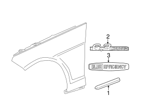 212-690-33-62 - Fender Molding 2010-2013 Mercedes-Benz ...
