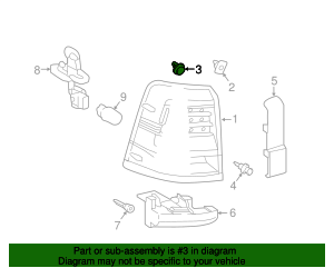 2008-2021 Toyota Tail Lamp Assembly Guide 81496-28010 | Toyota Parts