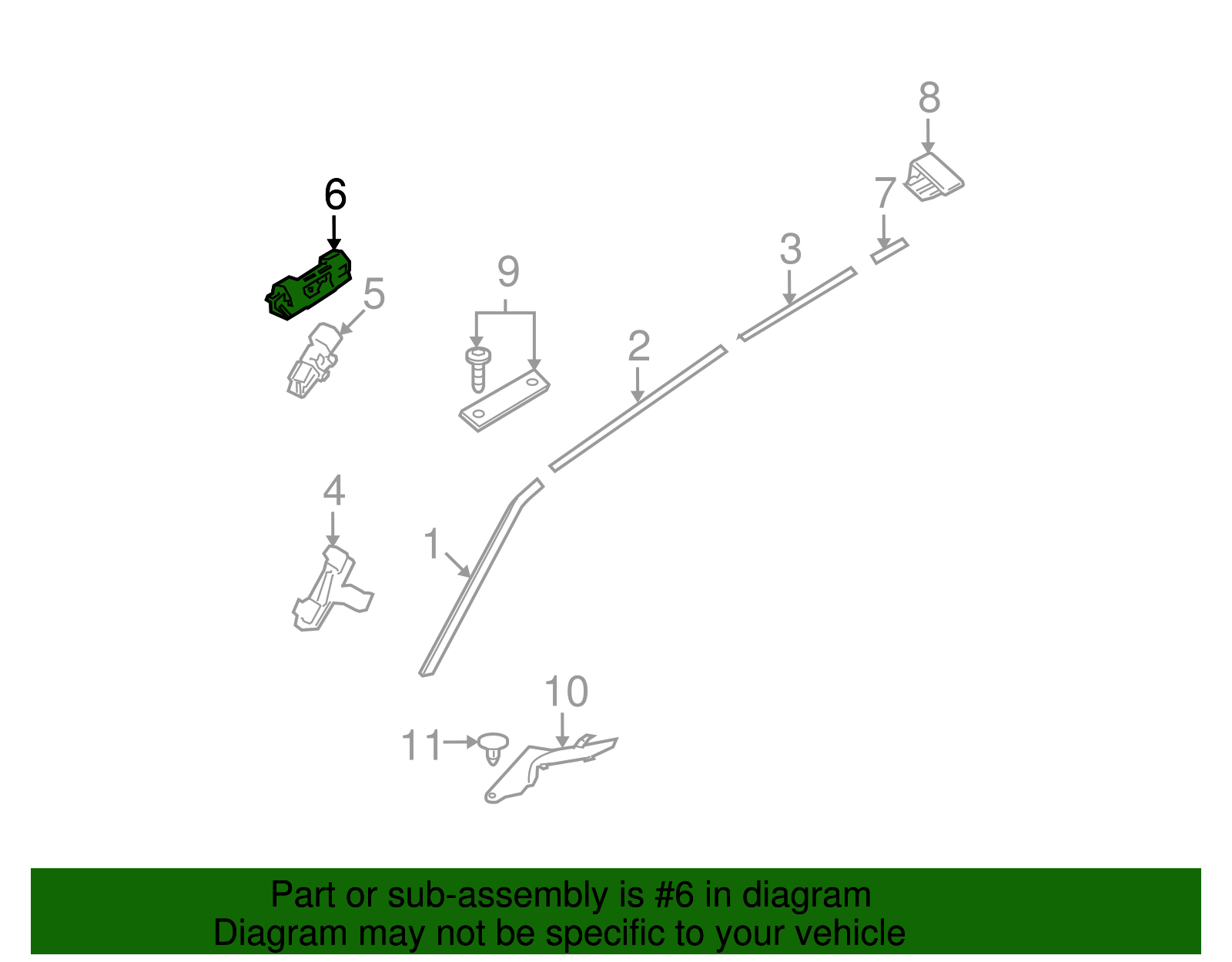 1999-2007 Volvo Drip Molding Clip 8622906 | OEM Parts Online