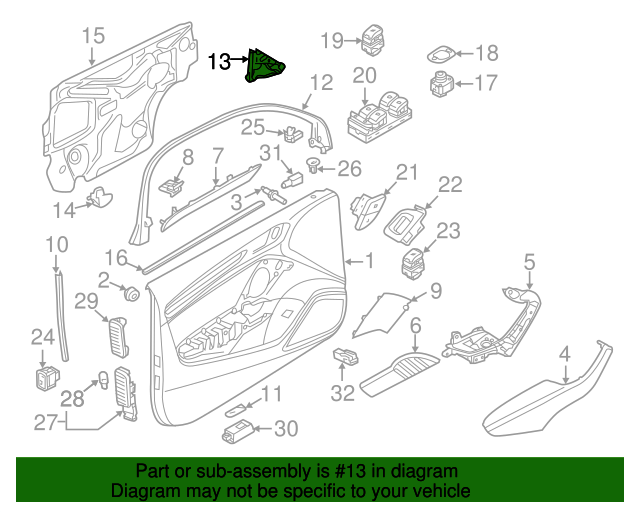 2016-2018 Audi A3 Sportback e-tron Front Seal 8V4-867-367 | Audi USA Parts