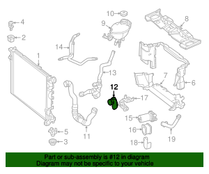 218-501-10-82 - Radiator Coolant Hose 2012-2018 Mercedes-Benz ...