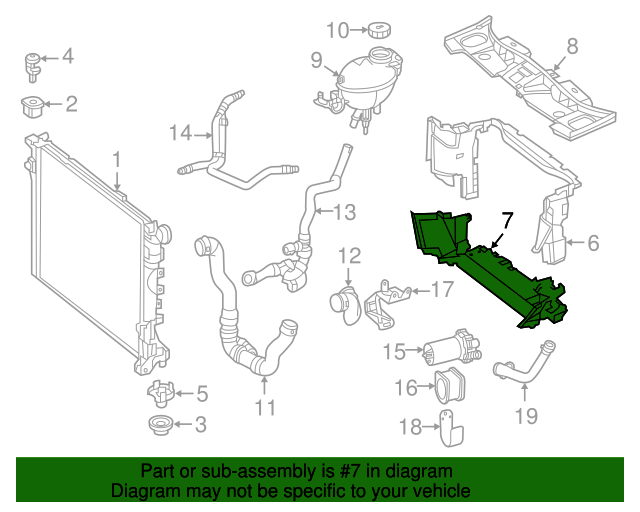 218-505-25-30 - Lower Baffle 2012-2018 Mercedes-Benz | Mercedes-Benz ...