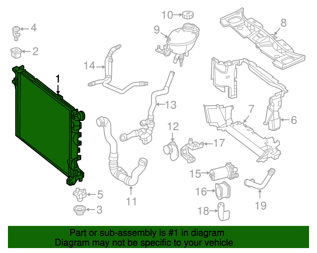 2045003603 - Radiator 2010-2018 Mercedes-Benz | AutoNationParts.com