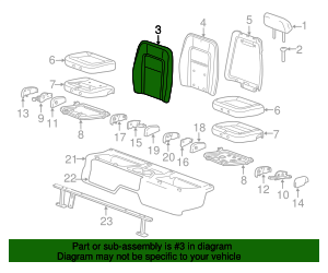 2017-2021 Chevrolet Colorado Dark Ash Gray Rear Passenger Side Seat ...