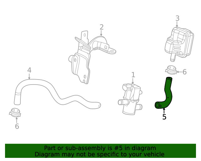 2018-2021 Honda Clarity Air Tube 36165-5WJ-A00 | Honda Factory Parts
