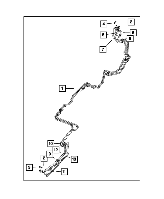 2014-2015 Dodge Durango Auxiliary A/C Suction & Liquid Line 68197328AD ...