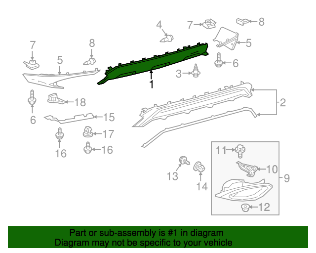 2016-2019 Lexus RX350 Bumper, Rear Bumper Center, Ext Sub-Assembly ...