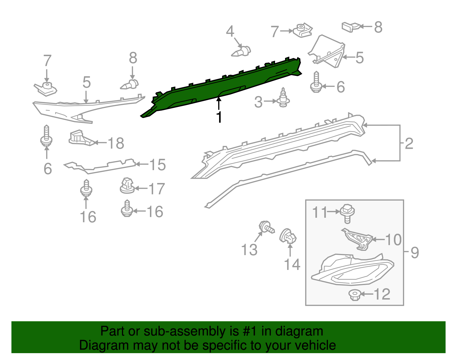 2016-2019 Lexus RX350 Bumper, Rear Bumper Center, Ext Sub-Assembly ...