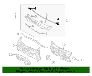 Hyundai - 86432-AA000 - Seal To Cowl - 2021-2024 Hyundai | OEM Hyundai ...