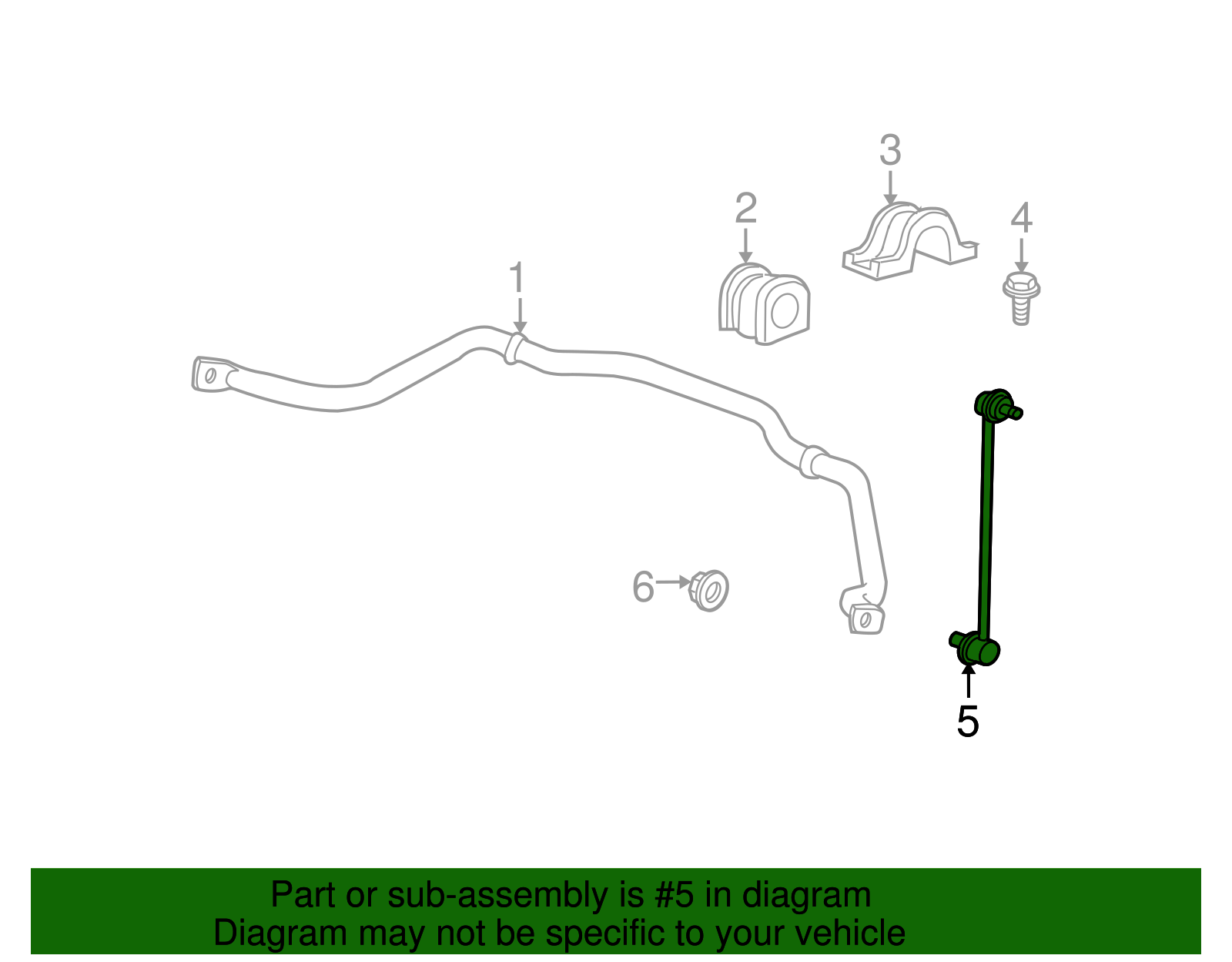 2007-2017 GM Front Suspension Stabilizer Bar Link 20905104 GM ...