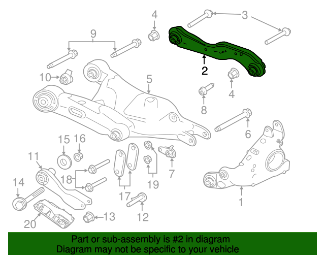 Genuine Upper Control Arm for 2018-2020 Land Rover Range Rover Velar ...