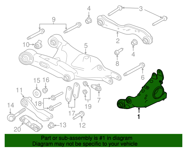 2021-2023 Land Rover Range Rover Velar Knuckle LR141955 | OEM Parts Online