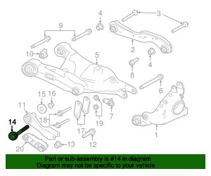 LR065710 - Front Control Arm Adjust Bolt 2015-2023 Land Rover | Land ...