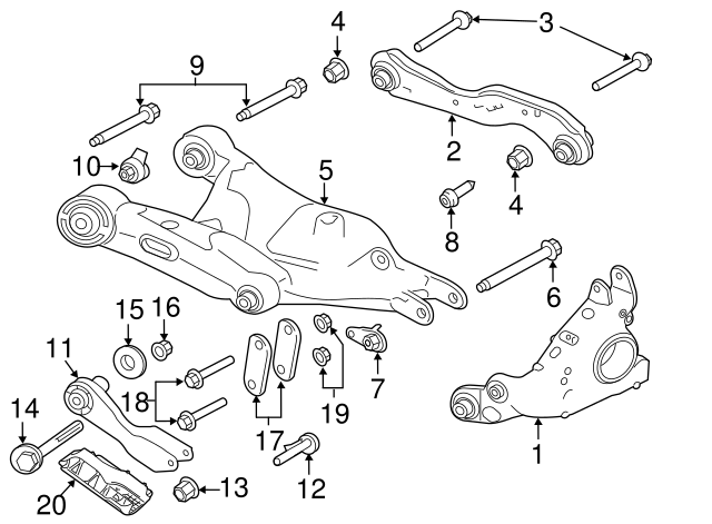 2018-2020 Land Rover Range Rover Velar Lateral Arm LR128496 | Land ...