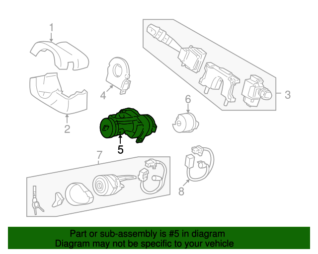 2006-2011 Hyundai Azera Ignition Lock 81910-3L010 | OEM Parts Online