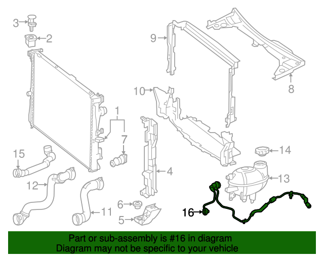 206-501-11-01 - Engine Coolant Overflow Hose 2022-2023 Mercedes-Benz C ...