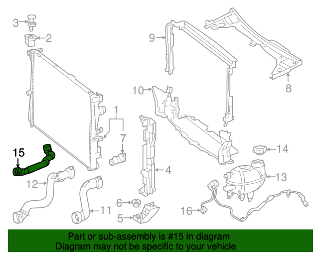 206-501-01-01 - Reservoir Hose 2022-2024 Mercedes-Benz C 300 ...