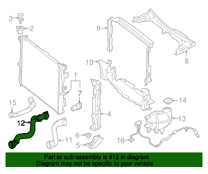 206-501-02-00 - Radiator Coolant Hose 2022-2023 Mercedes-Benz C 300 ...
