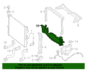 205-505-07-30 - Radiator Support Baffle 2015-2023 Mercedes-Benz ...