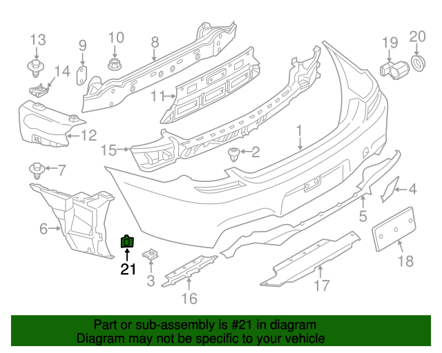Genuine BMW 51-12-2-221-612 | Park Sensor Mount | FREE Shipping on Most ...